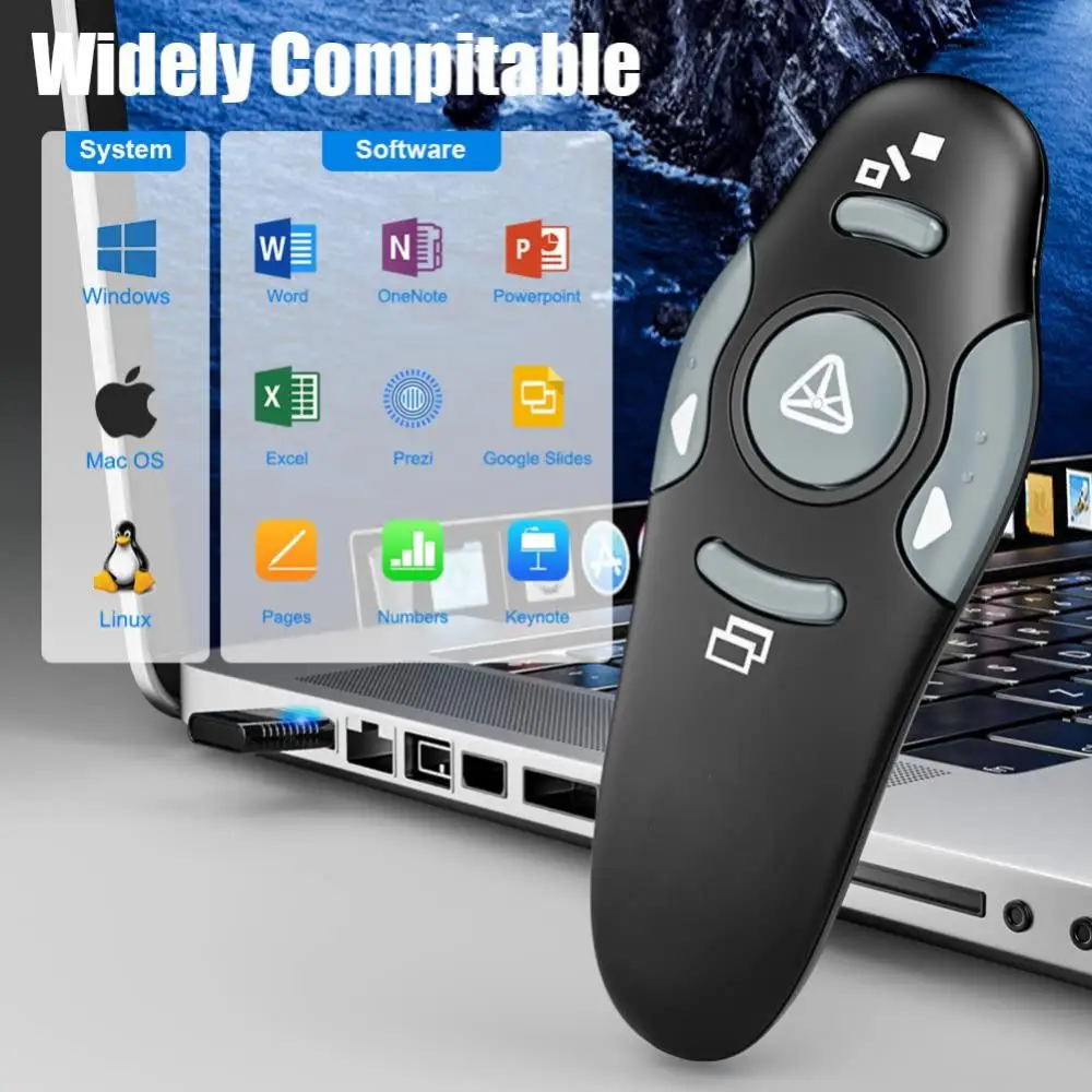 Projection Remote Control Teaching Remote Clicker Page Turning Wireless ...
