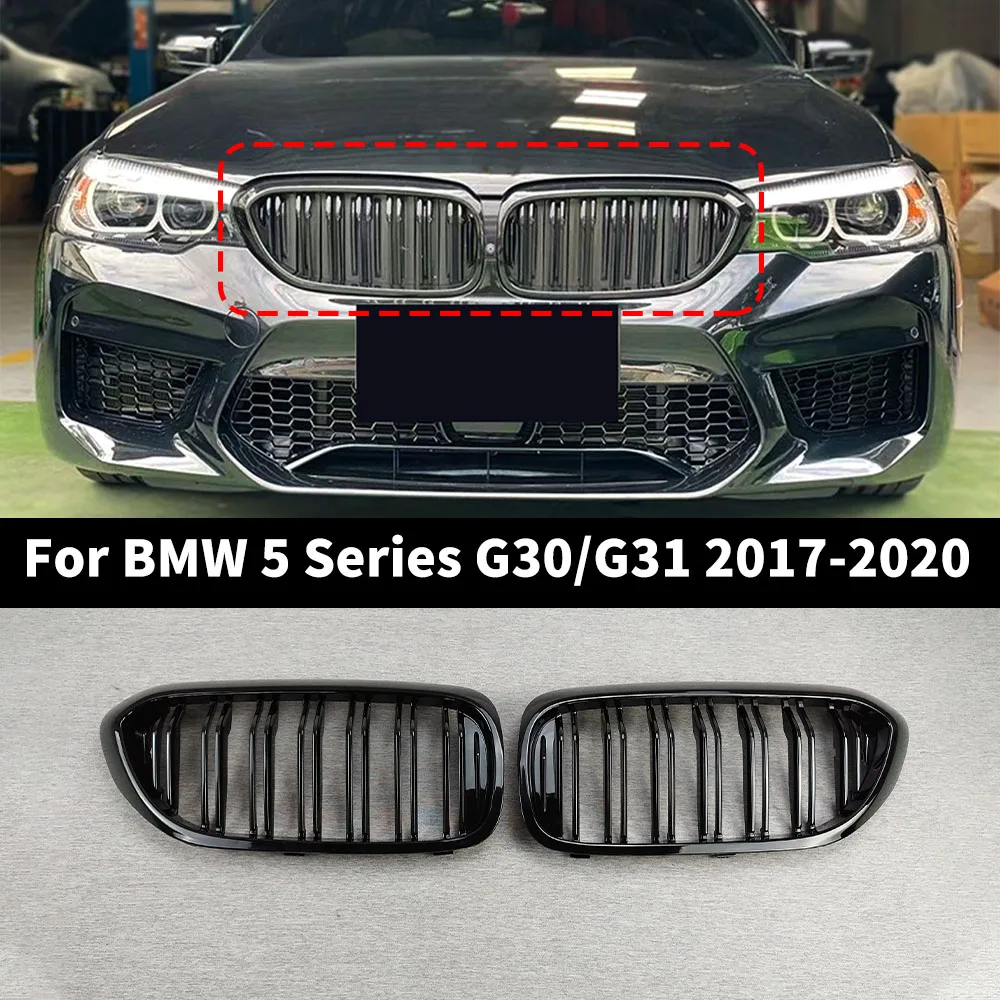 Front-Bumper-Grill-For-BMW-5-Series-M5-G30-G31-520i-530i-540i-ABS-2 ...