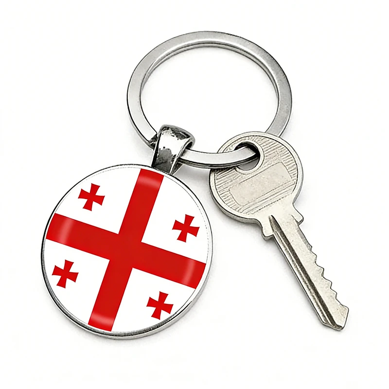 Fashion Romania Georgia Serbia Switzerland Scotland Flag Key Chain ...