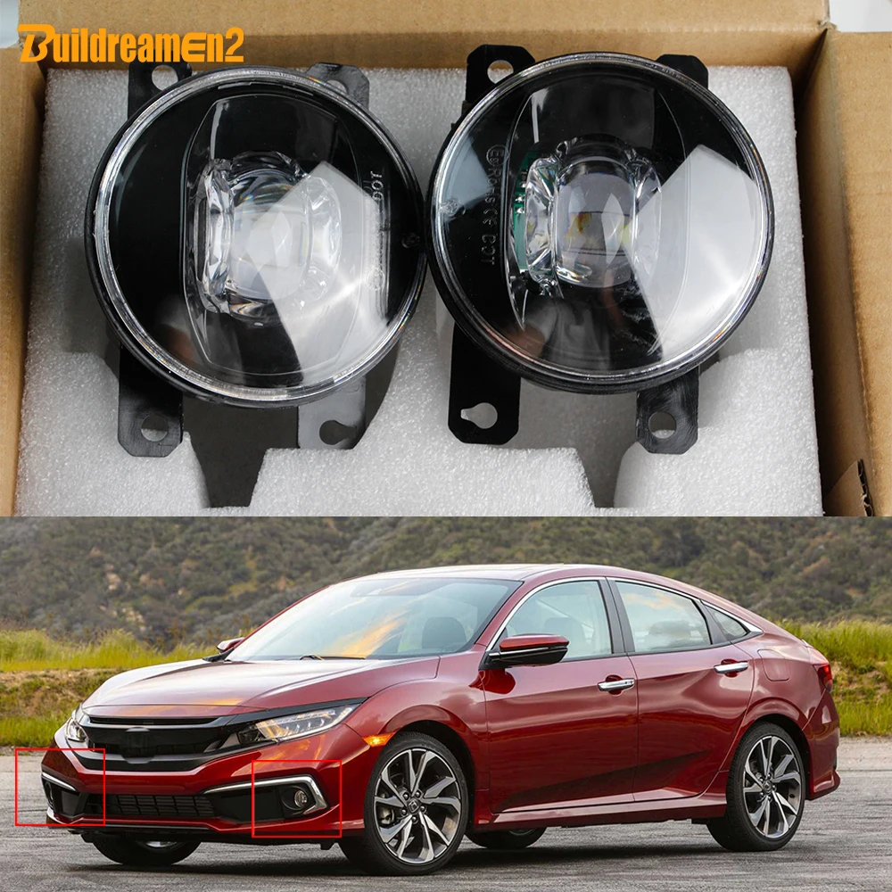 2-X-Car-Front-Bumper-Fog-Light-30W-H11-Adjustable-LED-Fog-Lamp-Assembly ...