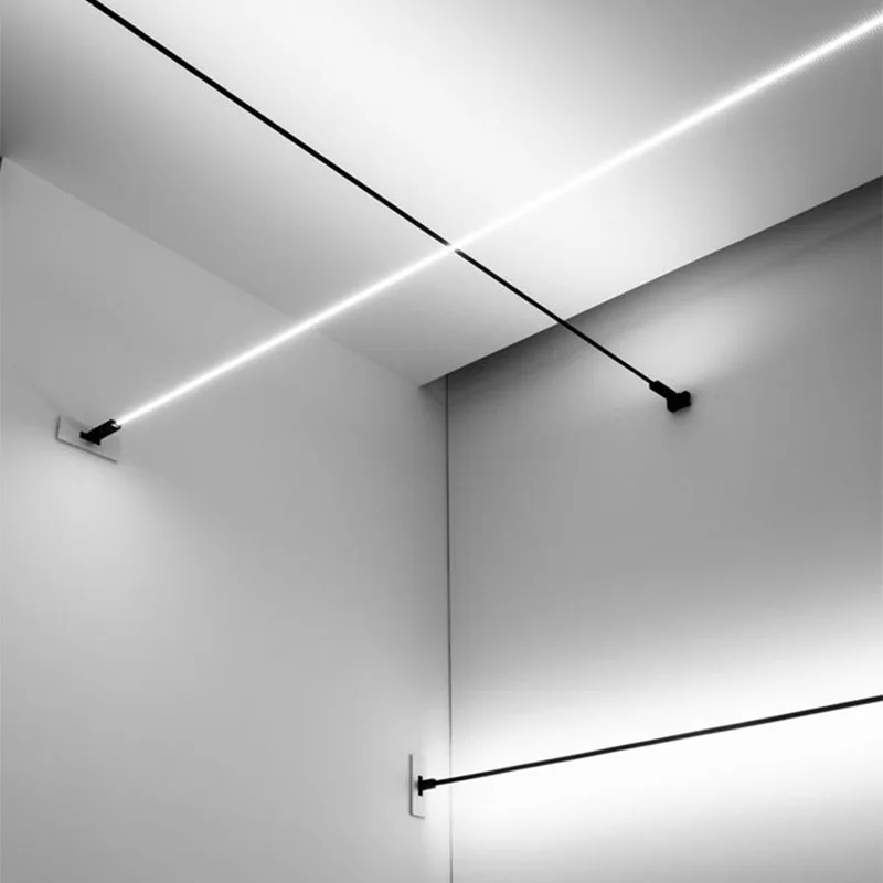 Skyline Linear LED Luzes De Parede Minimalista Preto Branco RGB ...