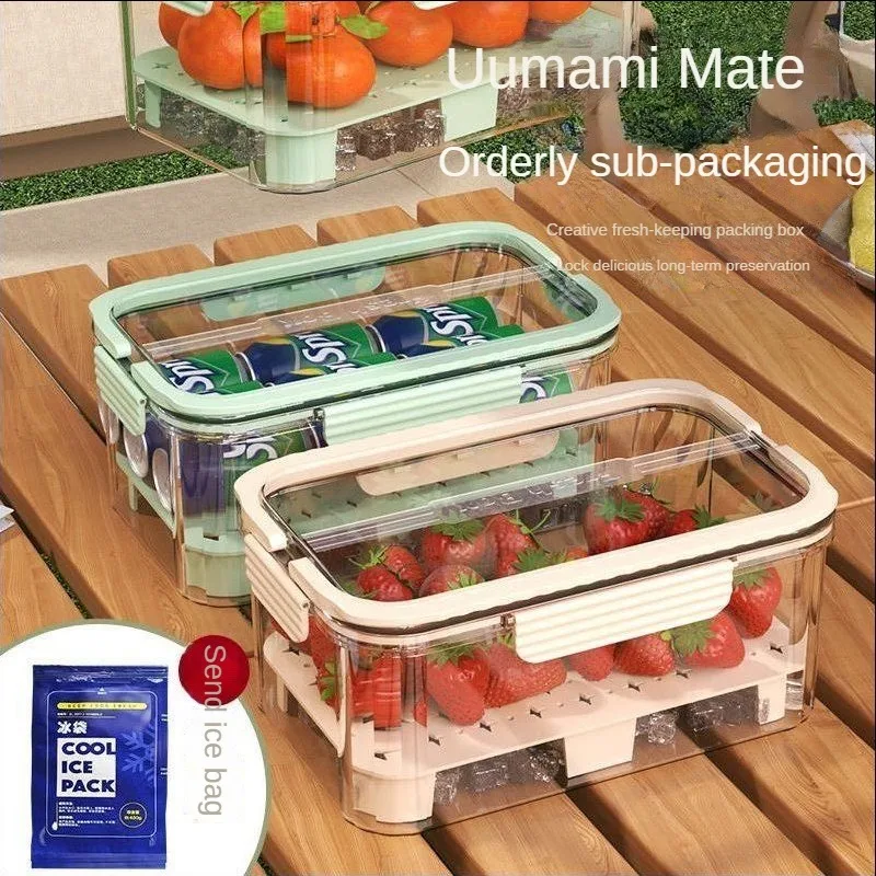 Portable-fruit-food-crisper-box-outdoor-picnic-spring-outing-large ...