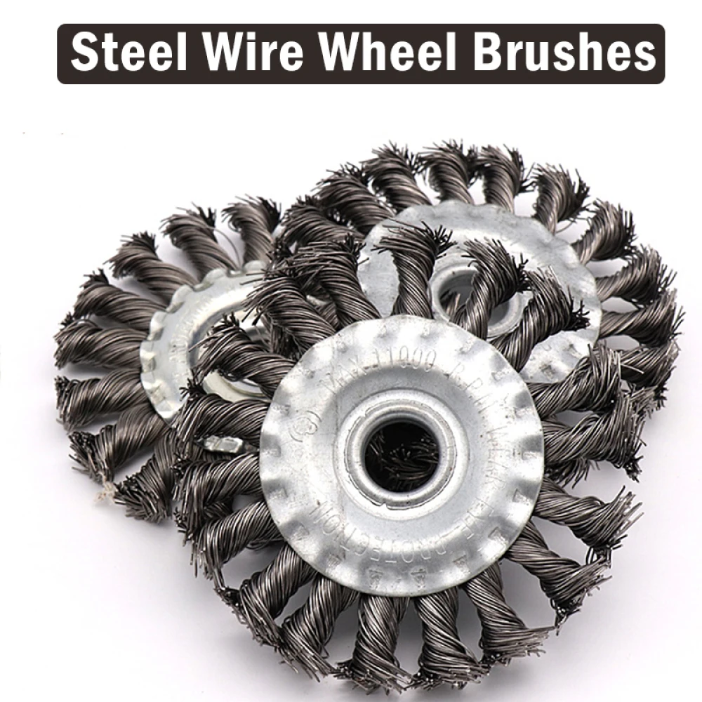 100-125-150mm-Diameter-4-Trimmer-Part-Head-Twist-Knot-Steel-Wire-Wheel ...