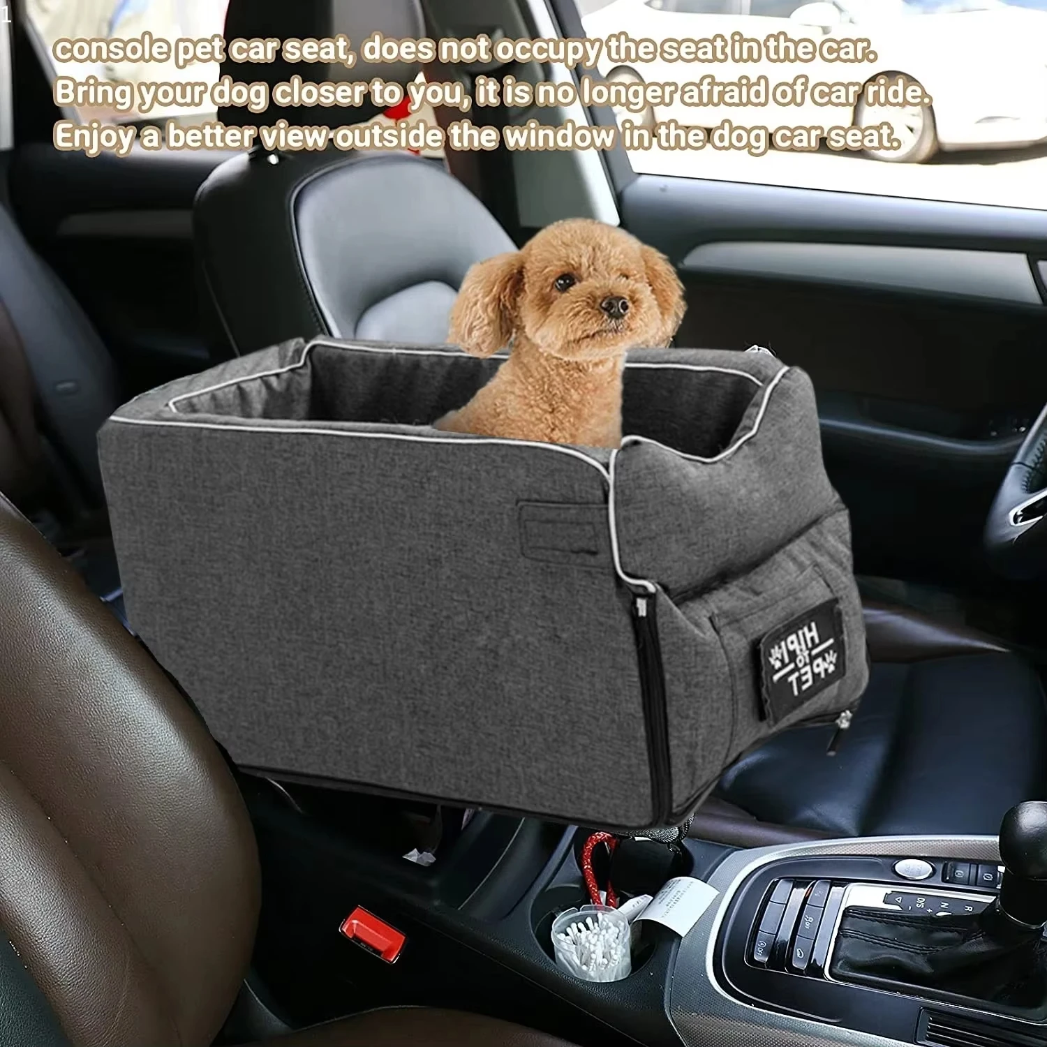 Portable Dogs Cats Car Seat Cat Dog Bed Central Control Handbag Travel ...
