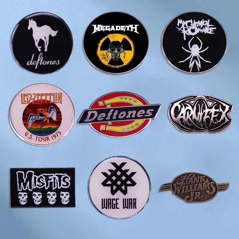 Fashion American Rock Band Brooch Deftones Pin Punk Music Badge Unique ...