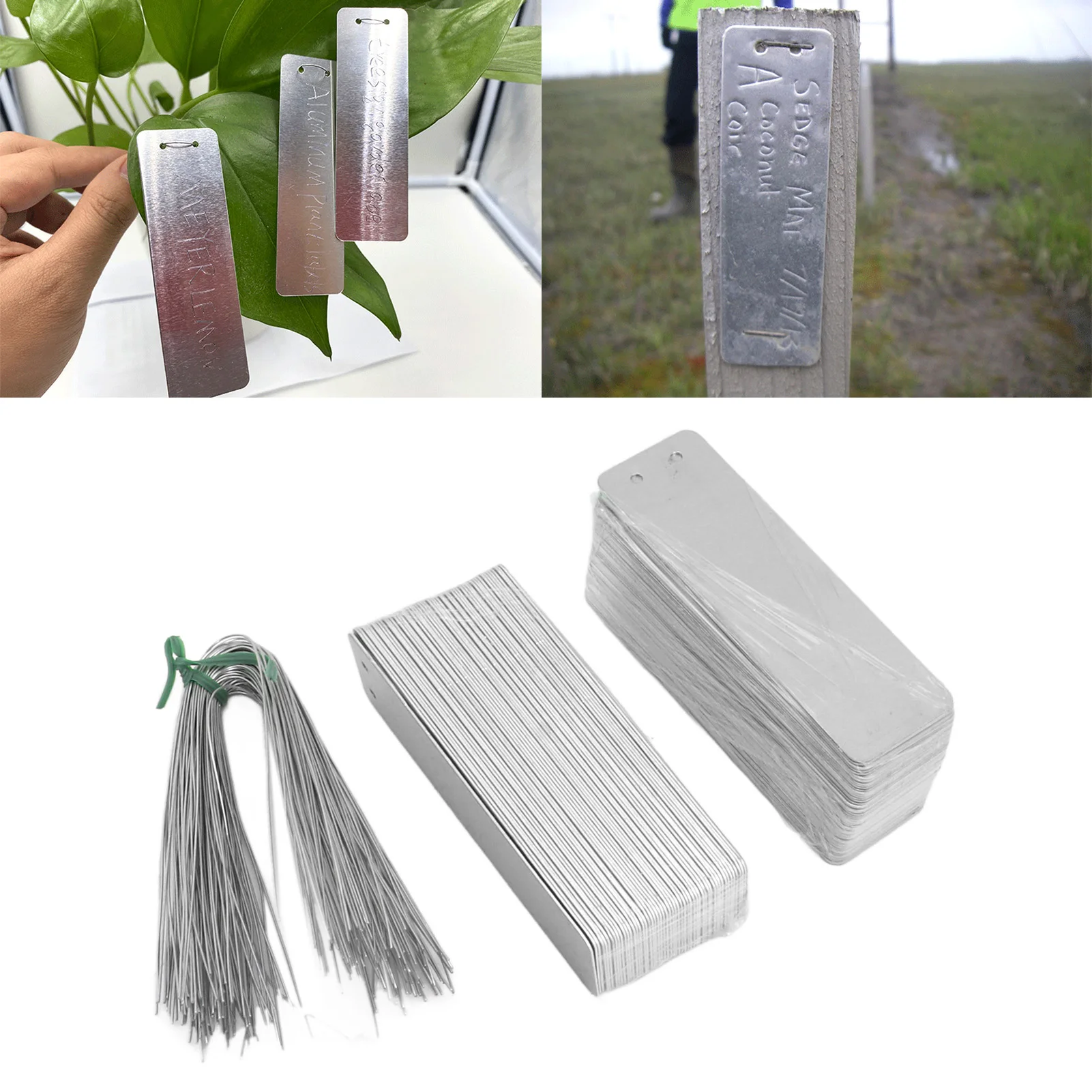 100pcs-Double-Sided-Write-On-Metal-Labels-For-Outdoor-Gardening-High ...