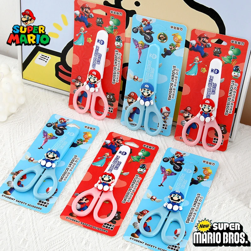 1PCS-Super-Mario-Cartoon-Student-Scissors-Cute-Anime-Figure-Silicone ...