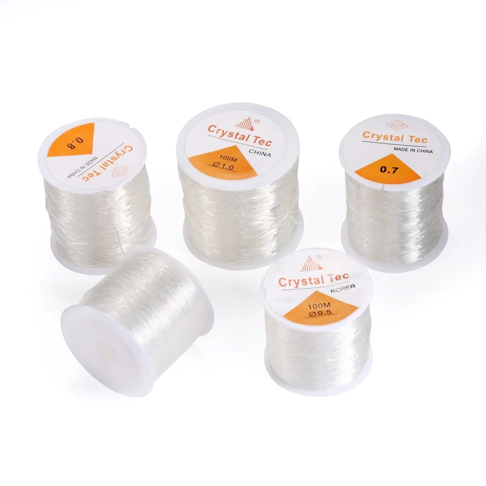 100Meters-Crystal-elastic-fishline-transparent-white-elastic-line ...