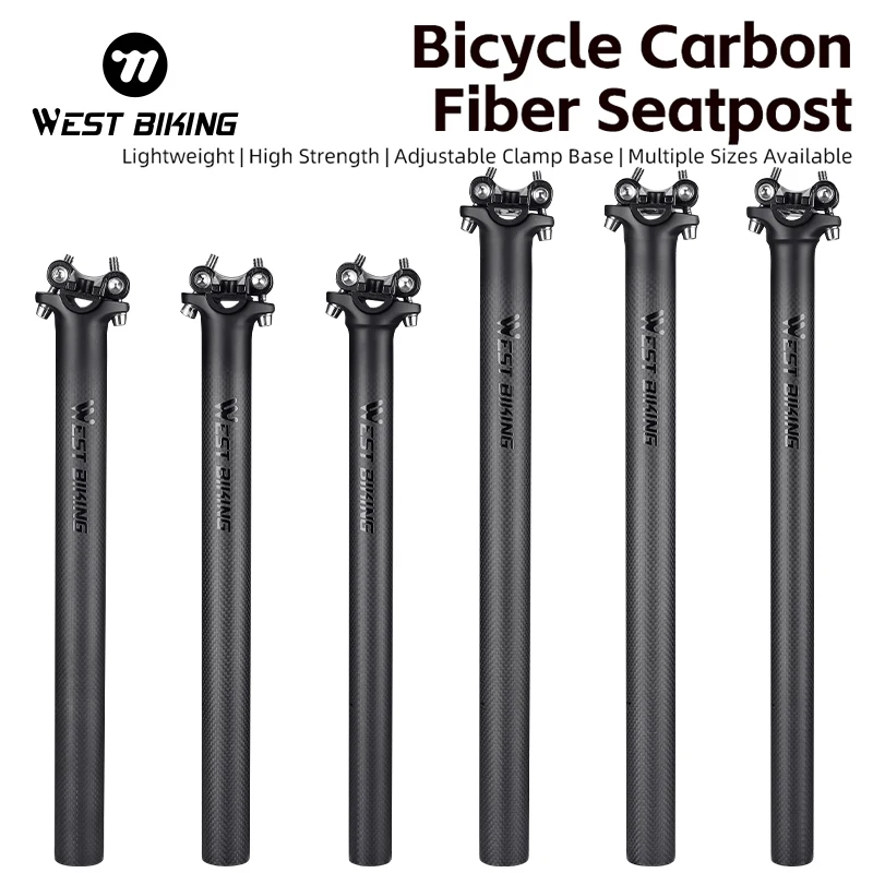 WEST-BIKING-Carbon-Fiber-Bicycle-Seatpost-Ultralight-MTB-Road-Bike ...