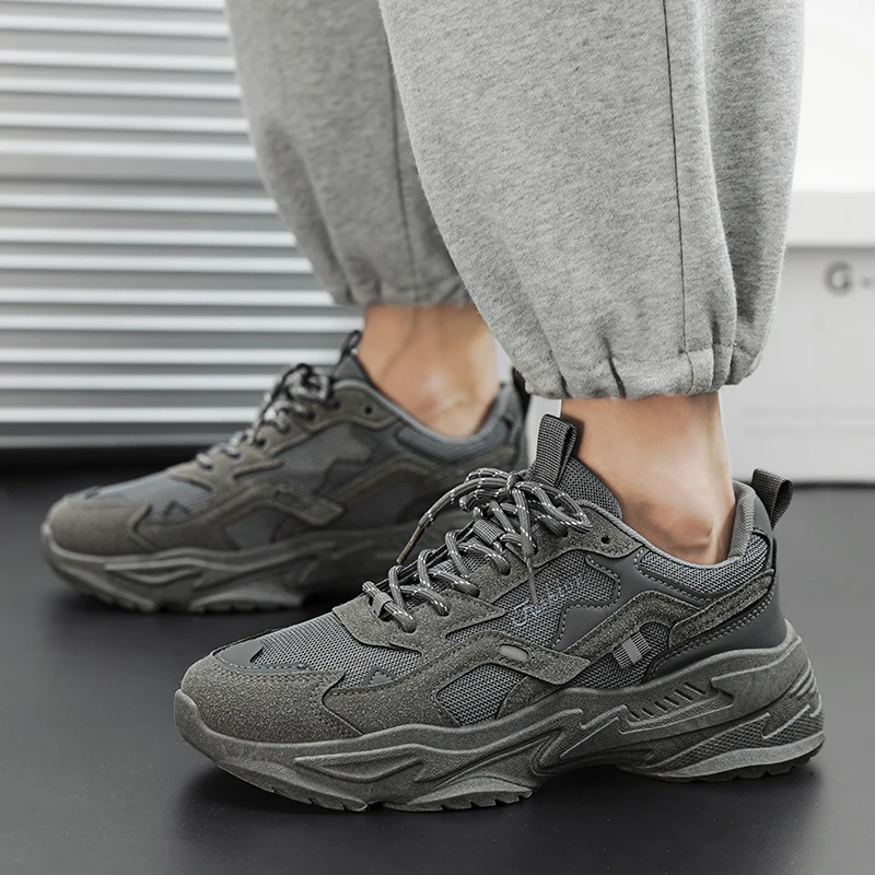 Casual-Shoes-for-Men-Leather-Chunky-Shoes-Walking-Athletic-Shoes ...