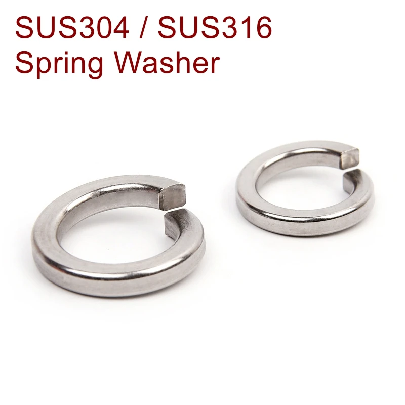 Stainless Steel Spring Washer SUS316 SUS304 Elastic washer Lock washer M1.6-M20