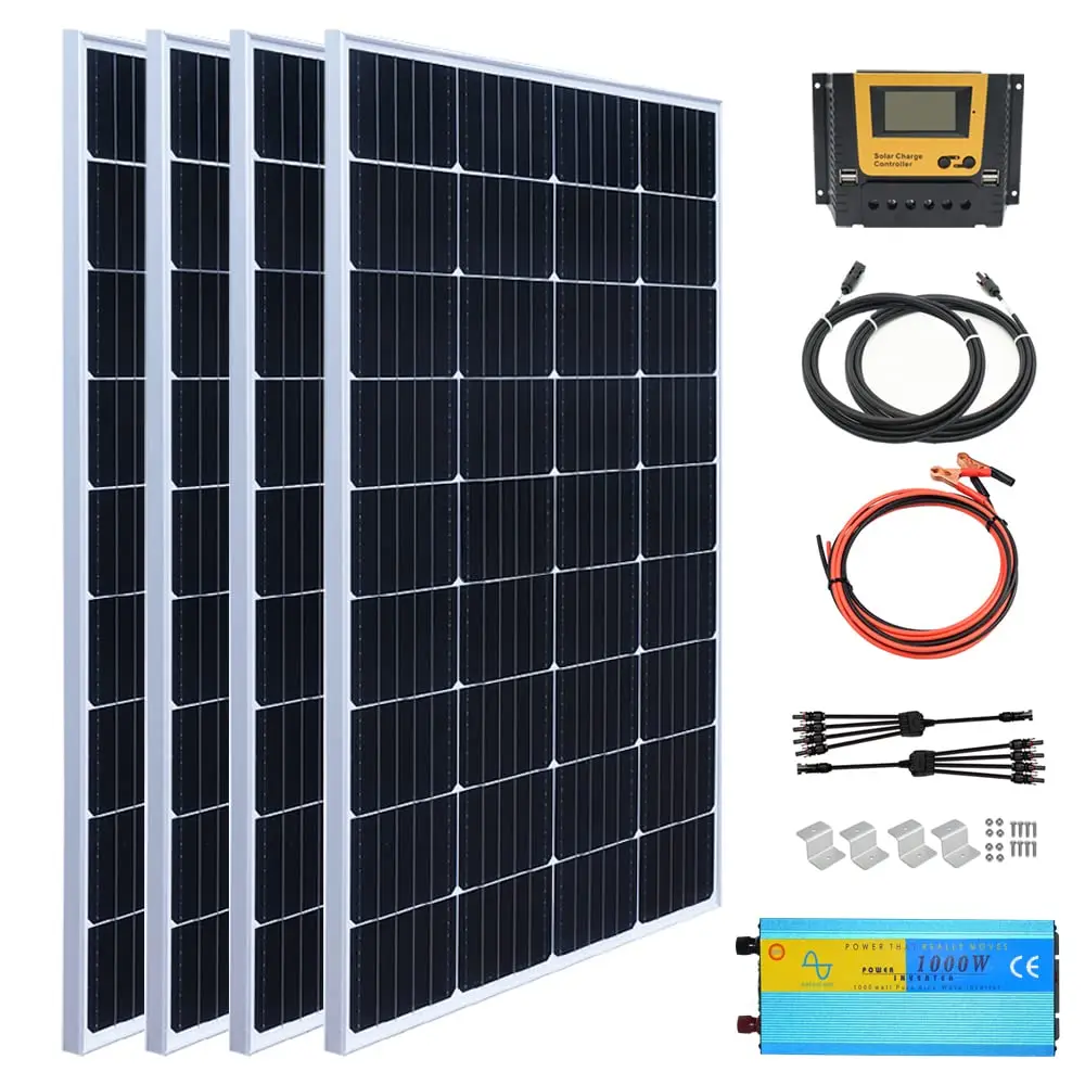 600-Watt-12-Volts-Solar-Panel-Kit-Mains-Independent-Power-System-4-x ...