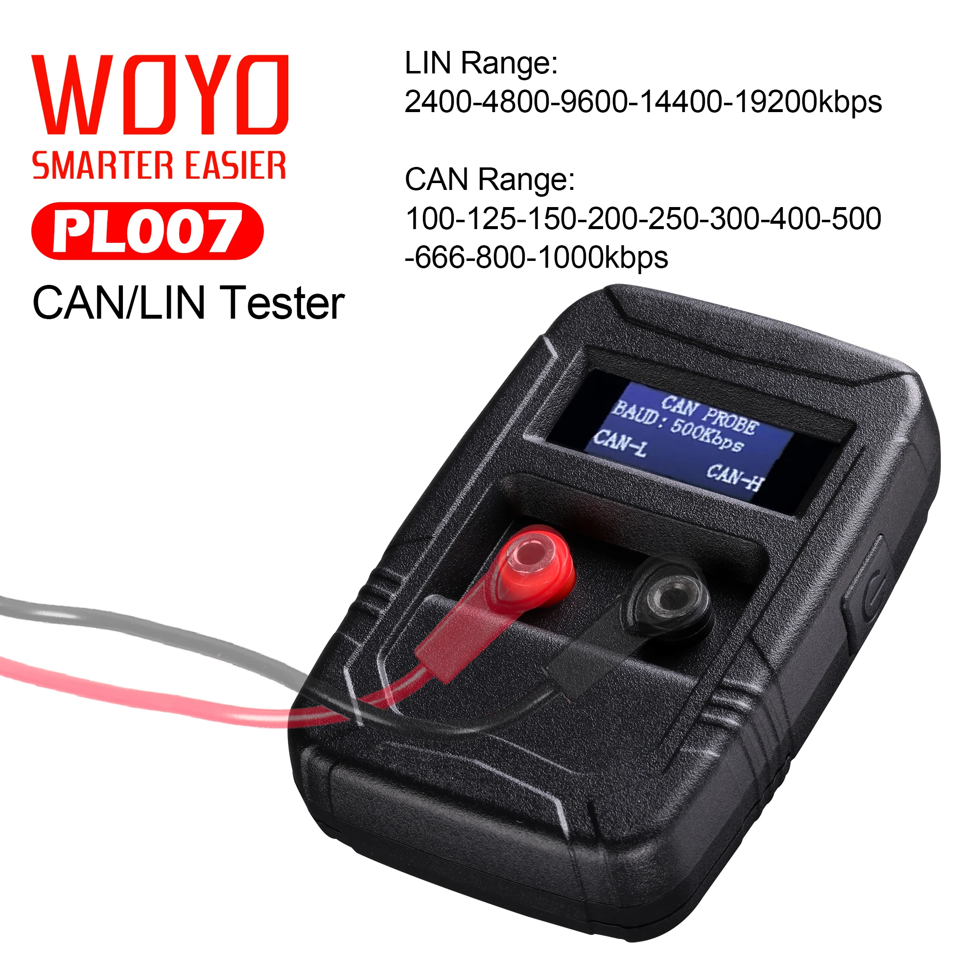 WOYO PL007 LIN CAN-Herramienta de análisis automotriz, CAN BUS ...