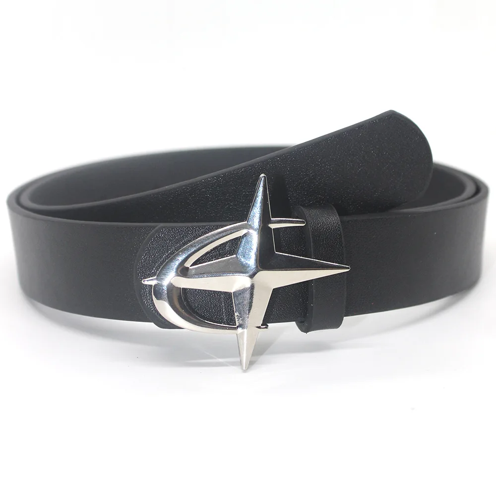 Cintos de fivela de metal punk para homens e mulheres, cinto estrela ...