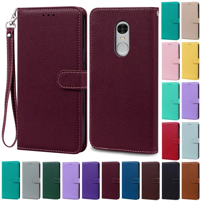 Funda de cuero con tapa para Xiaomi Redmi Note 4, cartera Global para ...