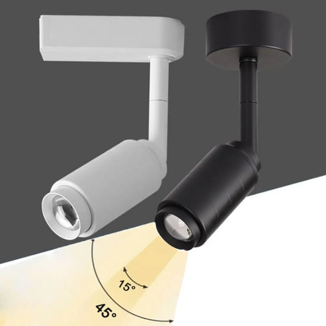 Modern Track Light Zoomable Adjustable Beam Angle Rail lamp Spot ...
