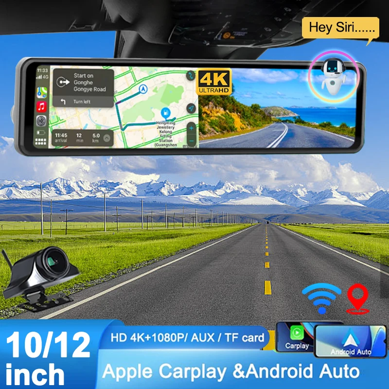 Espejo-retrovisor-inal-mbrico-Carplay-android-auto-inalambrico ...