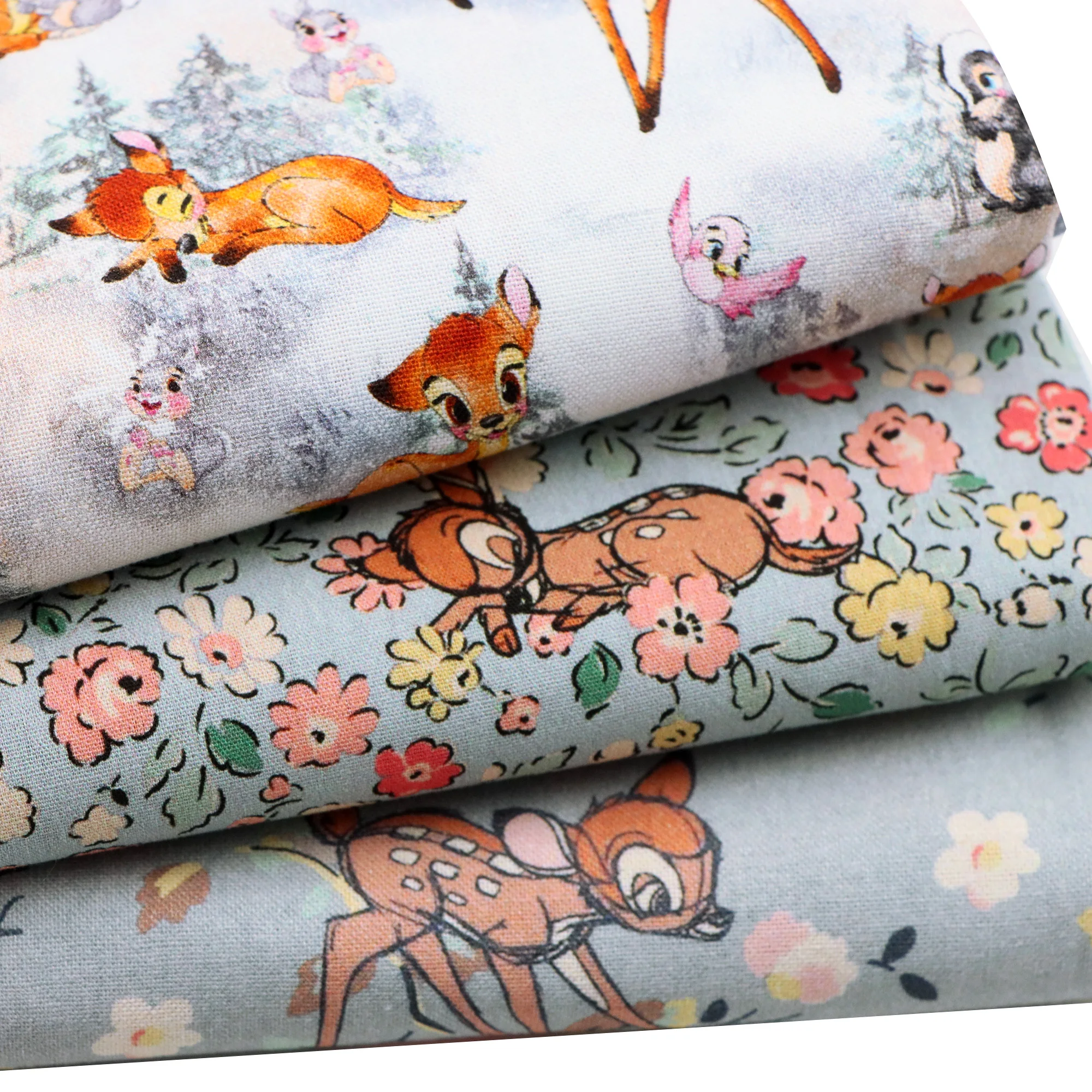 50*145cm Disney Animal Bambi Printed Patchwork Pure Cotton Fabric DIY ...