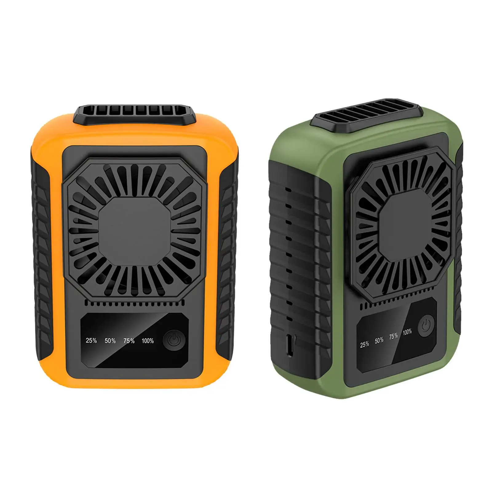 Waist-Clip-Fan-Handheld-Lightweight-LED-Display-Rechargeable-Personal ...