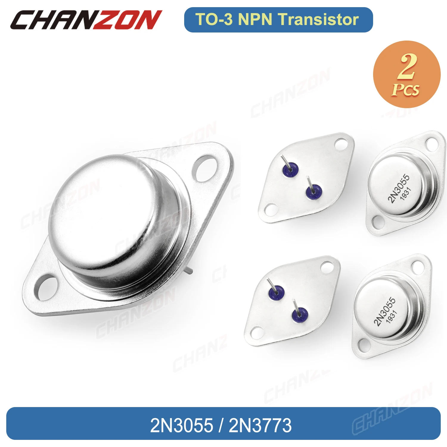 2Pcs TO 3 2N3055 2N3773 NPN High Powerful Amplifier Bipolar Junction ...