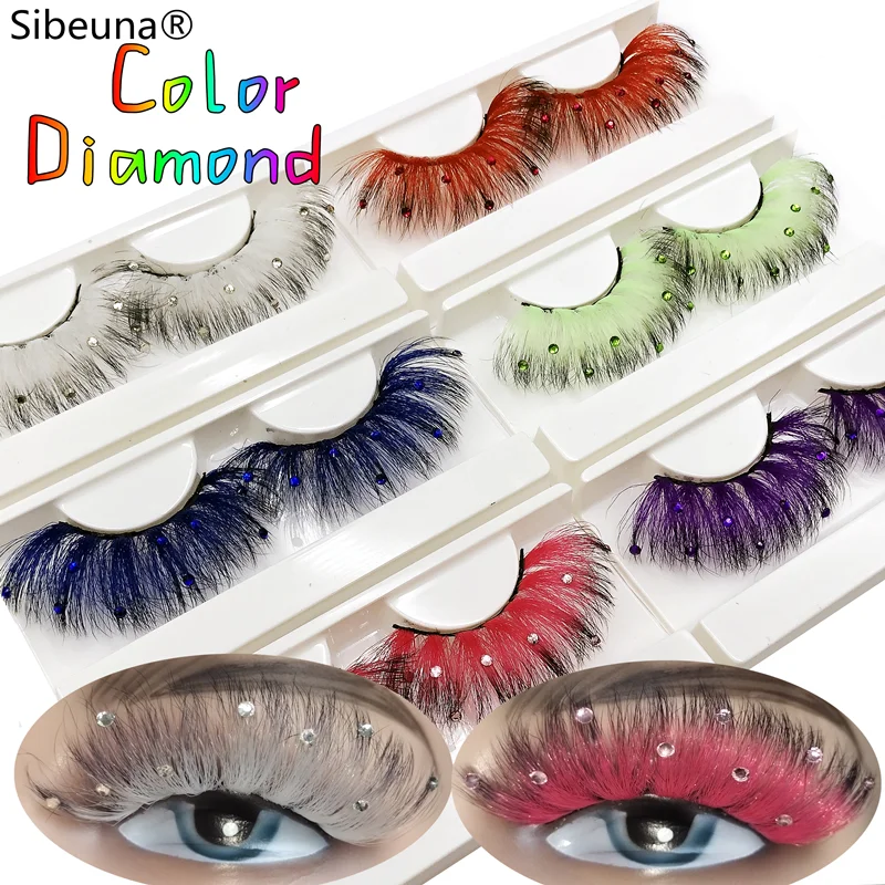 Wholesale-Colored-diamond-Natural-Gradient-False-Eyelashes-Party ...
