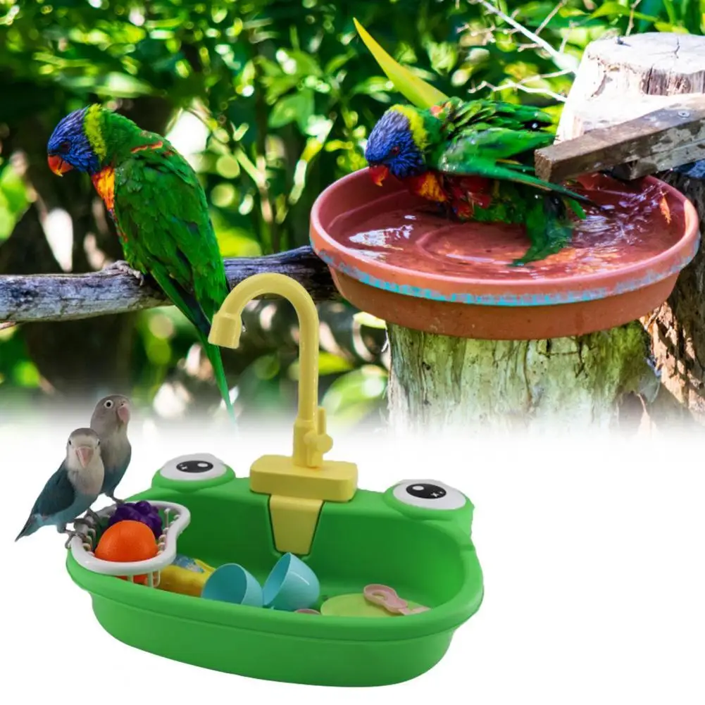 Bird-Bathing-Toy-Delicate-Craft-Large-Capacity-Parrot-Bathing-Toy ...