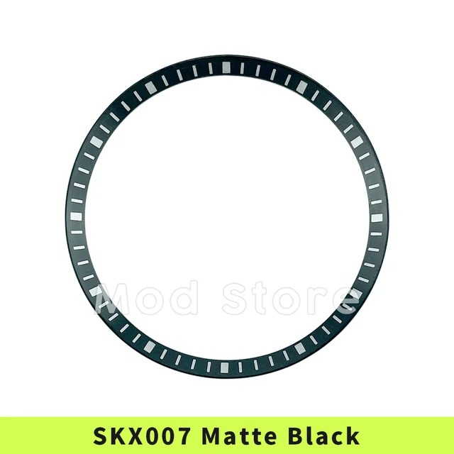 SKX007/SKX009/SRPD Metal Chapter Ring Matte Black GMT 24 Hours for NH34 ...