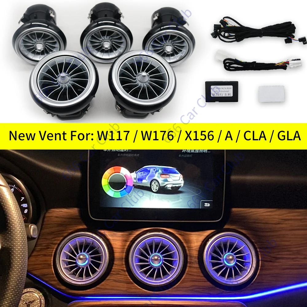 256 Colour Air Led Vents For Mercedes Benz W176 W117 X156 W246 Cla/gla ...