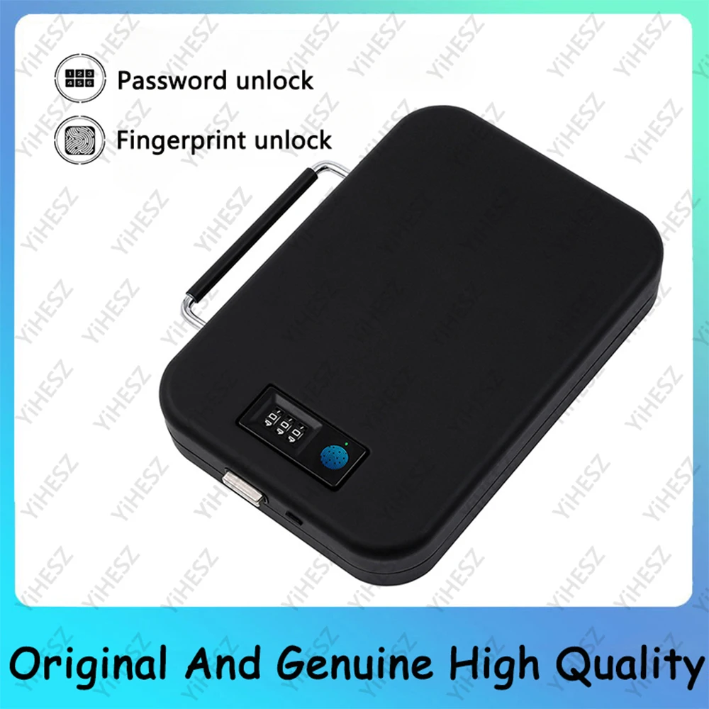 Fingerprint-Gun-Safes-Portable-Pistol-Safe-Box-Storage-For-Weapons-Home ...