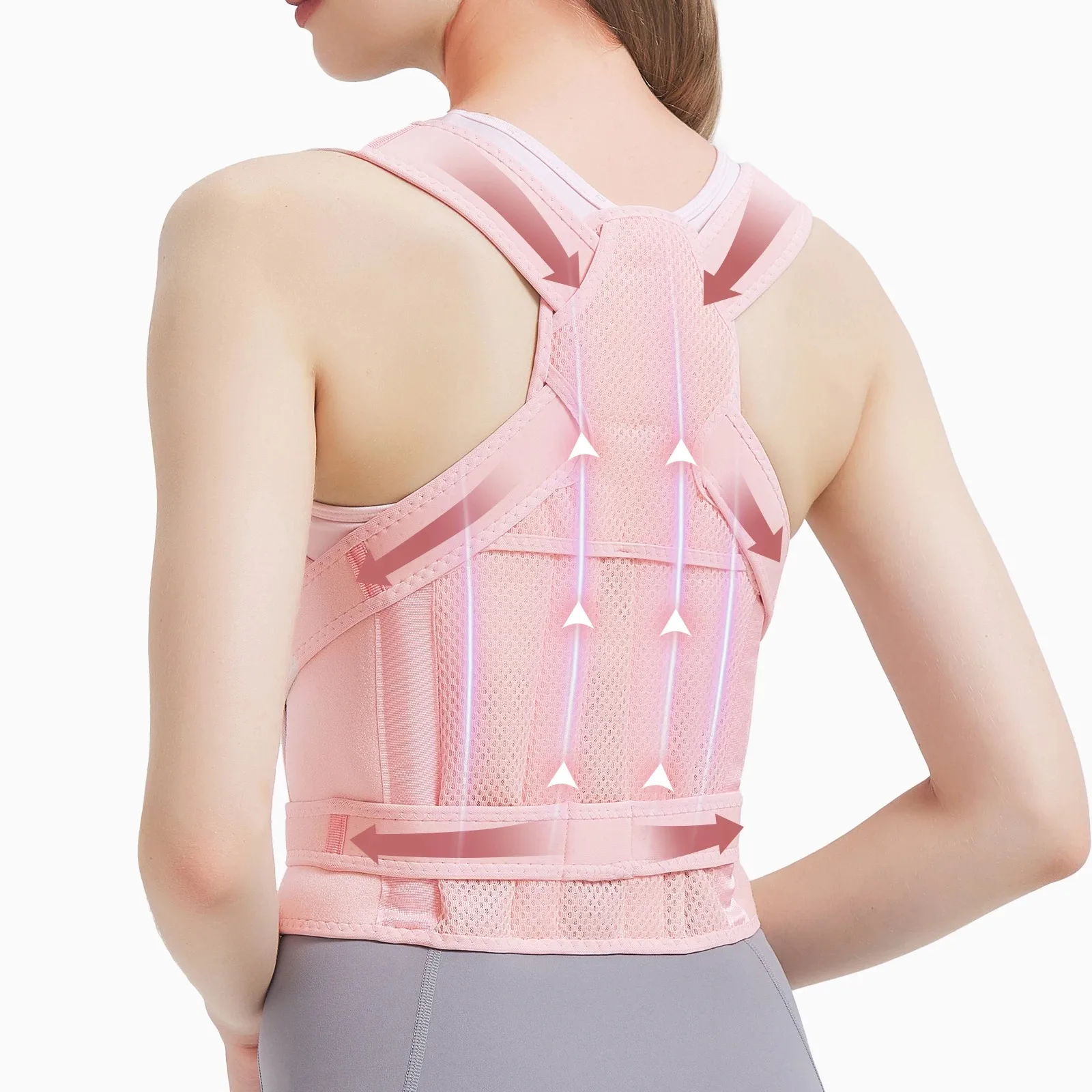 Unisex Adjustable Posture Corrector – Full Back Support Brace for Men ...
