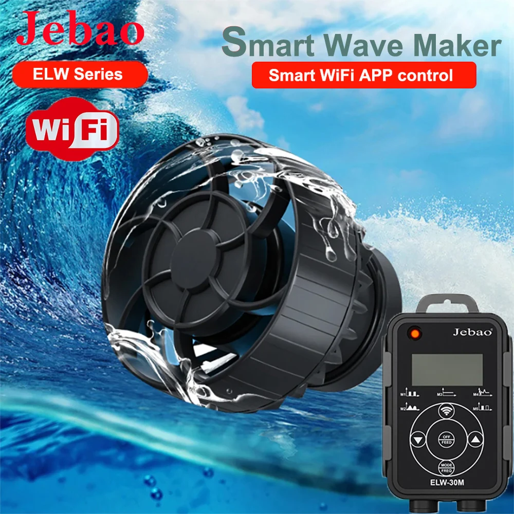 New Jebao 2023 Wave Pump WiFi+APP+Manual Control Aquarium Water Pump ELW Filter Fish Tank Ultra ...