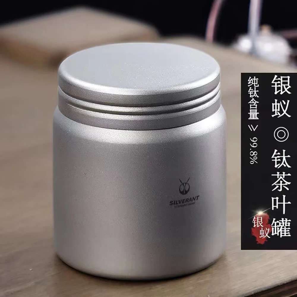 Titanium Tea Caddy Titanium Container Mini Size Canister Ultralight ...
