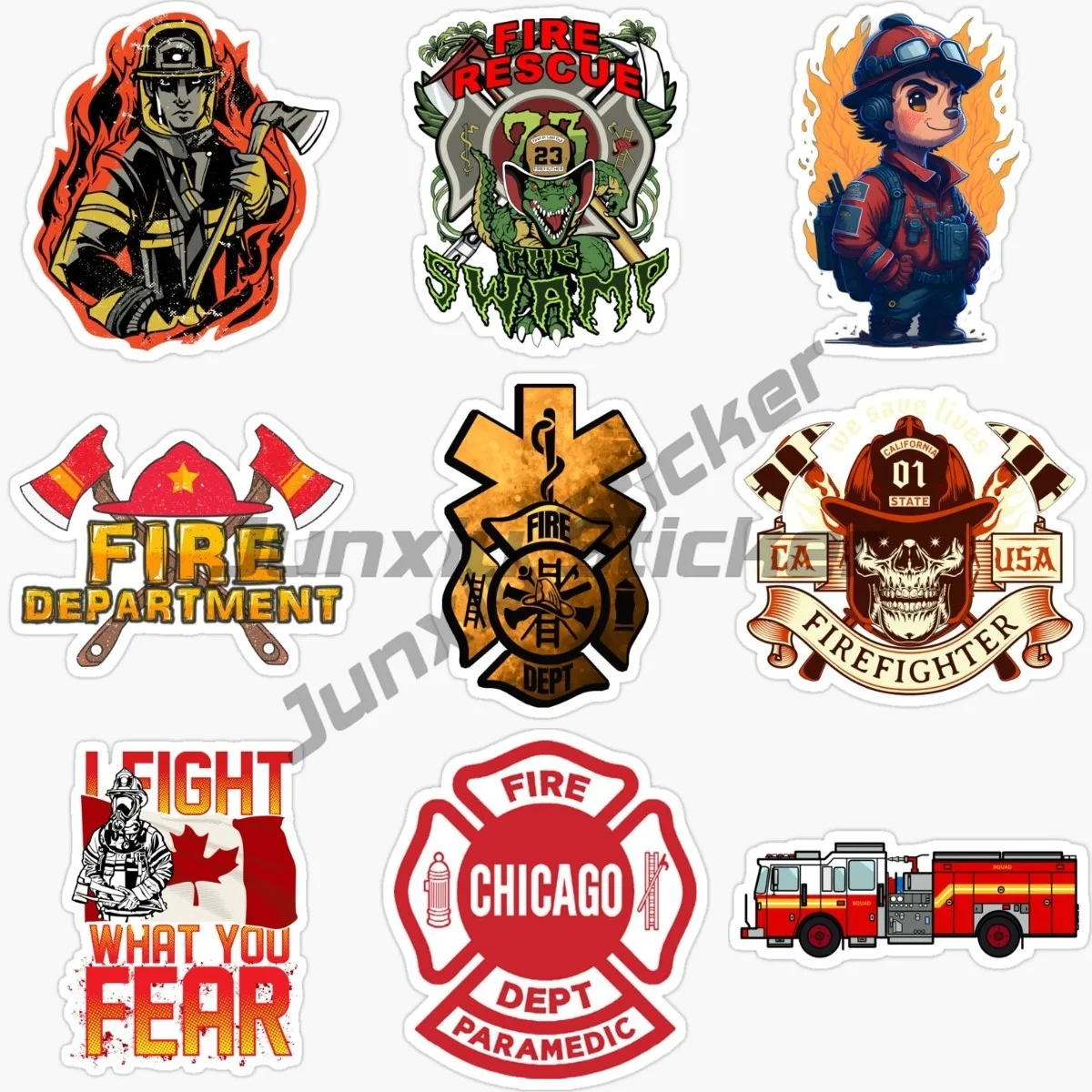 Brave-Firefighters-Car-Body-Firefighter-Auto-Sticker-and-Decals ...