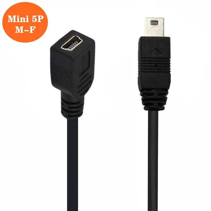 USB-2-0-Mini-USB-Extension-Cord-Male-To-Female-t-port-Mini-5pin-Public ...