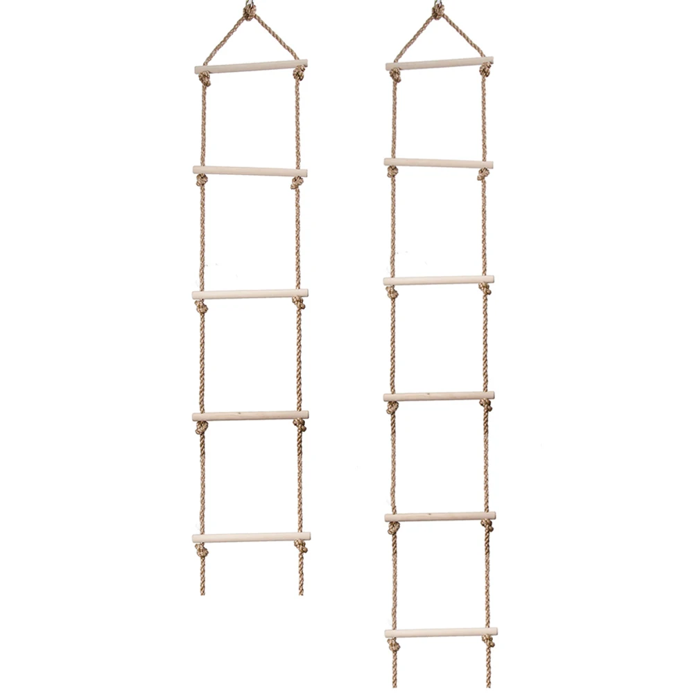 Fun-Sports-Wood-Rope-Ladder-Toys-Outdoor-Indoor-Kids-Games-Hang-Swing ...