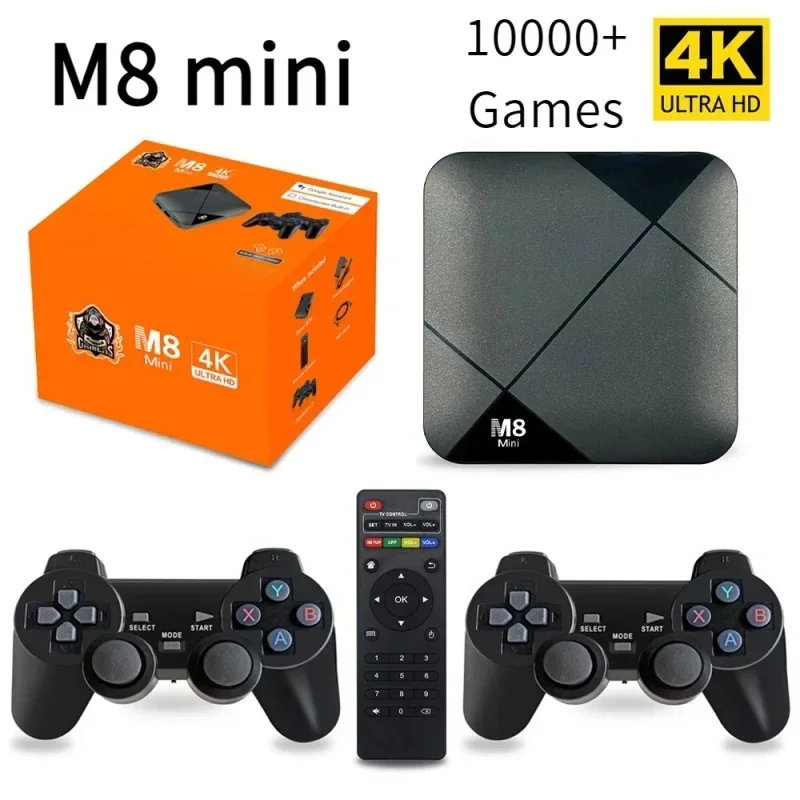 Sistema-M8-Mini-TV-Box-com-controlador-sem-fio-console-de-videogame-Wi ...