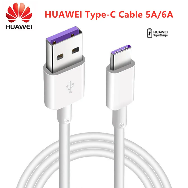 Original Huawei 5A/6A Type-C Cable USB-A To USB-C USB Charger High ...