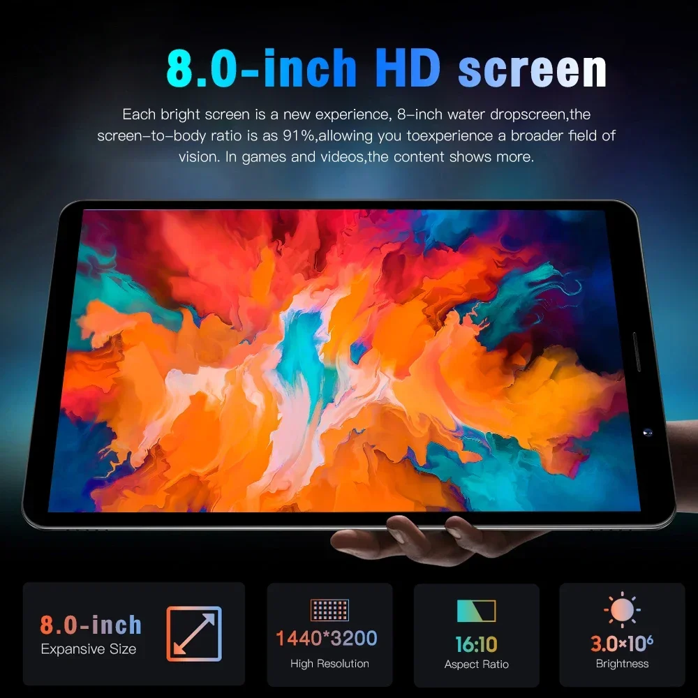 2024 New Original tablet pad Tab14 8.0inch pc tablets android 16G+1TB ...