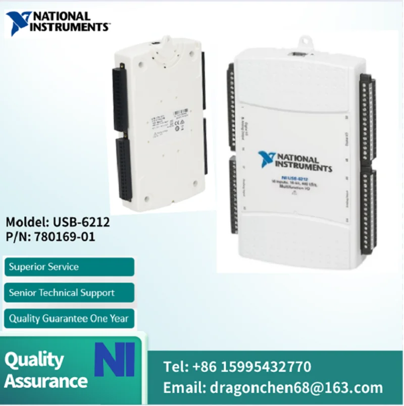 NI USB 6212 780169 01 16 channel AI (16 bit, 400 kS/s), 2 way AO (250 ...