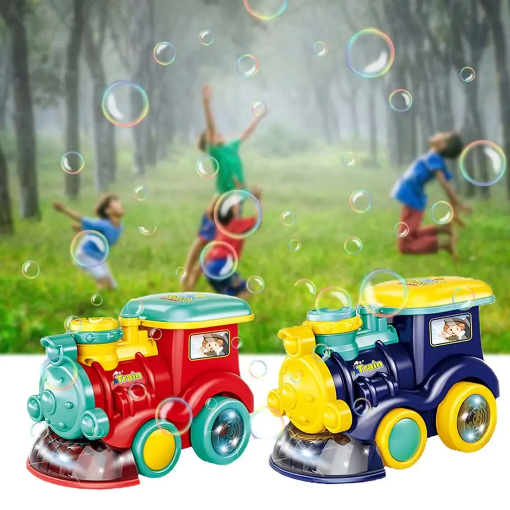 Cartoon Train Shaped Automatic Bubbler Maker Bubble Blower for Boys Girls