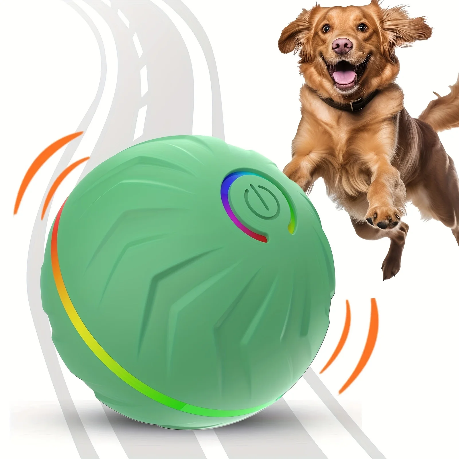 Upgraded Large Size Interactive Dog Jumping Ball Toy - USB Rechargeable ...