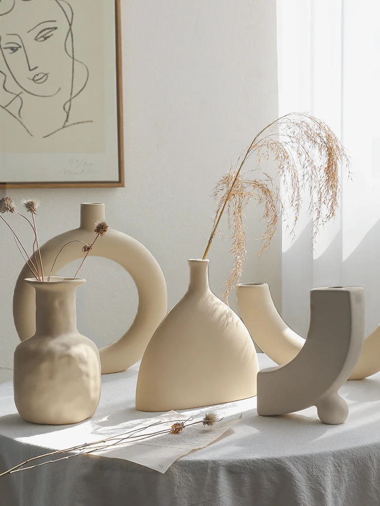 VASE,3--Vase à fleurs en céramique de Style minimaliste nordique ...
