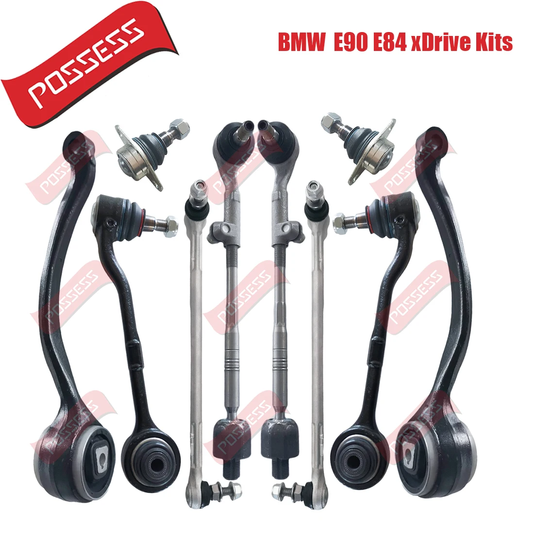 10-Pieces-Front-Suspension-Control-Arm-Ball-Joint-Stabilizer-Link-Tie ...