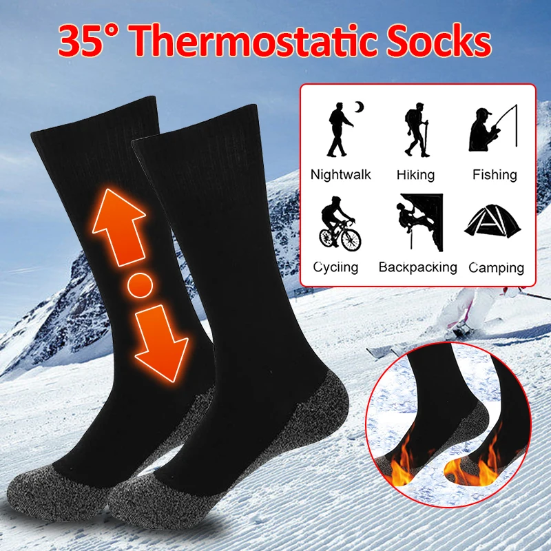 1Pair-Winter-Self-Heating-Socks-Thermal-Heated-Socks-Soft-Elastic ...