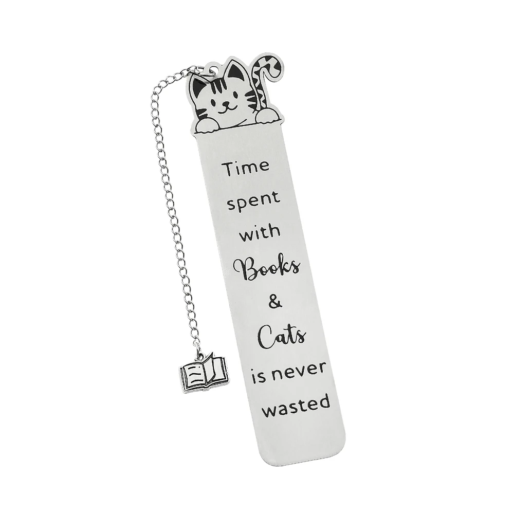 1Pcs-Cute-Cat-Book-Mark-Stainless-Steel-Metal-Bookmarks-for-Book-Lovers ...