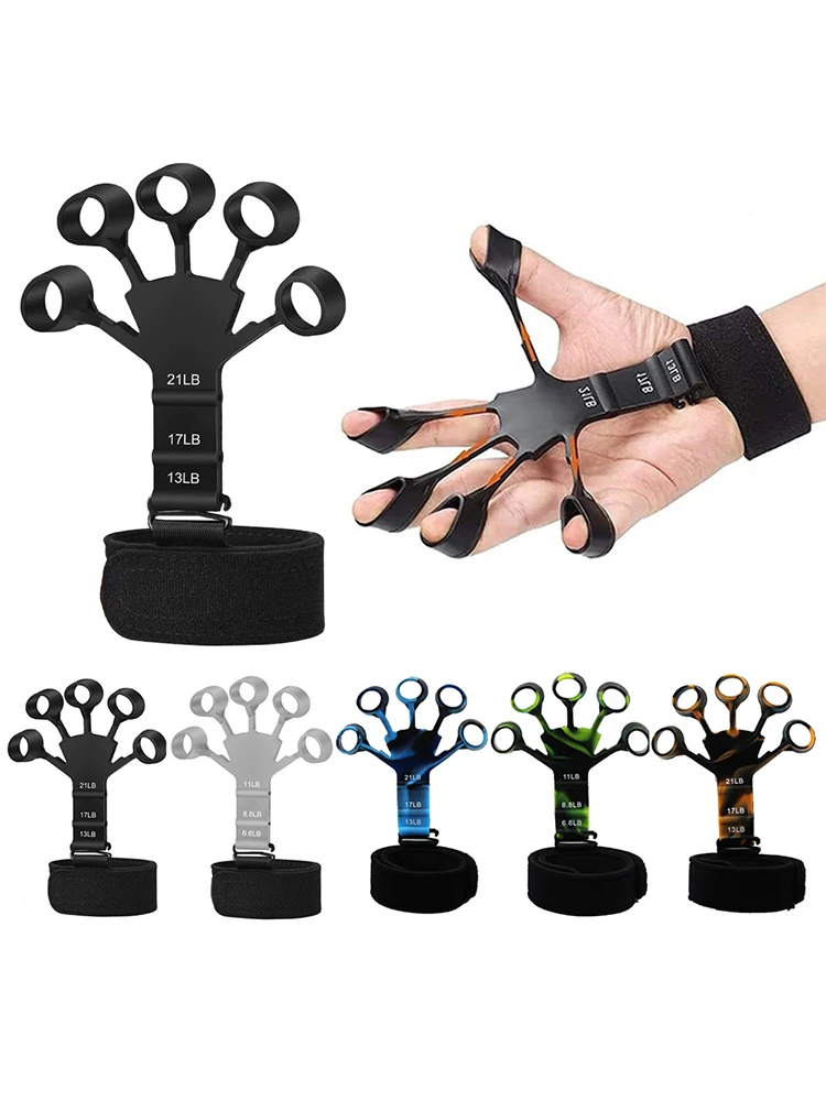 Camouflage-Finger-Trainer-Silicone-Hand-Strength-Training-Gripper ...