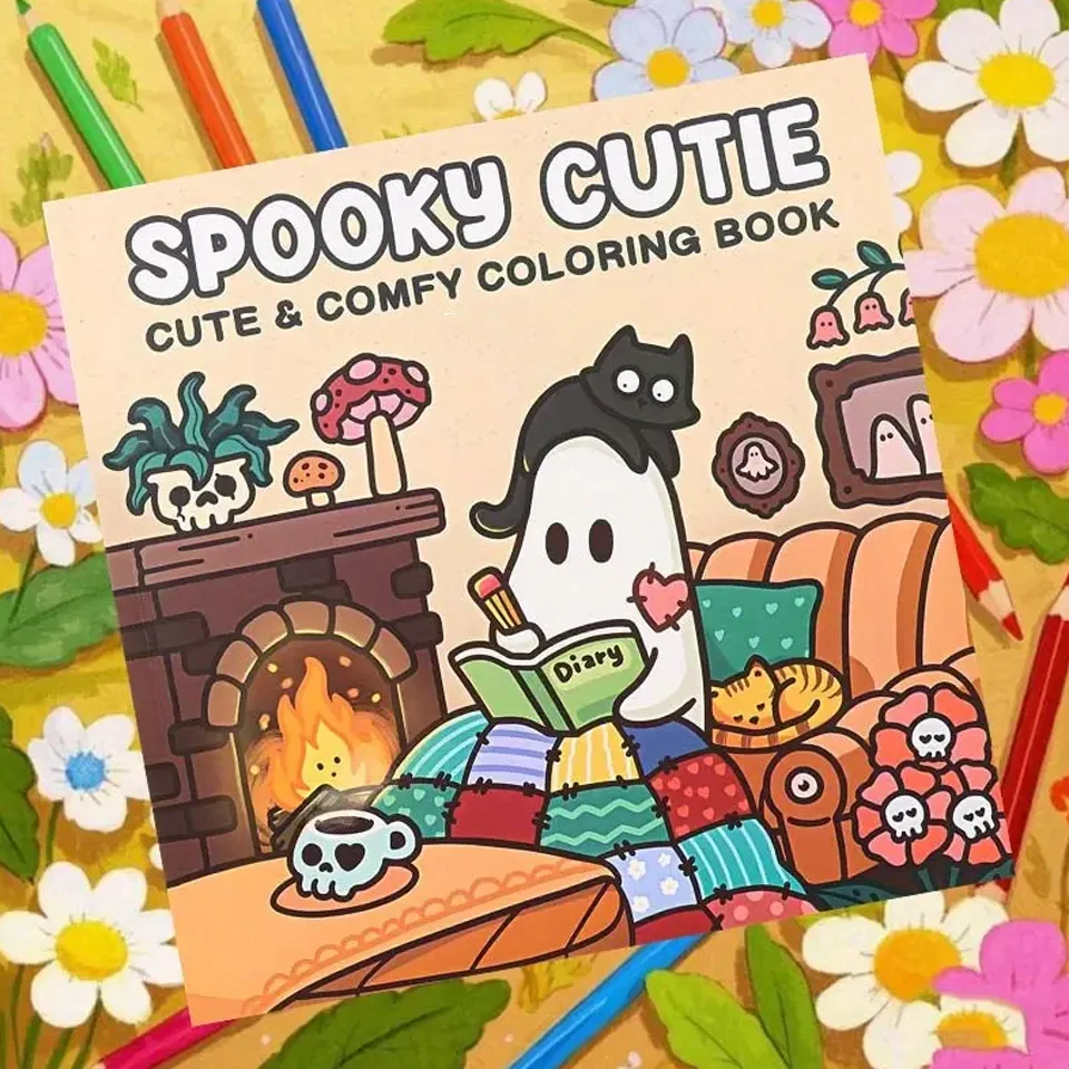 Spooky Cutie Coloring Book - Deluxe Edition, Thick Paper with Charming ...