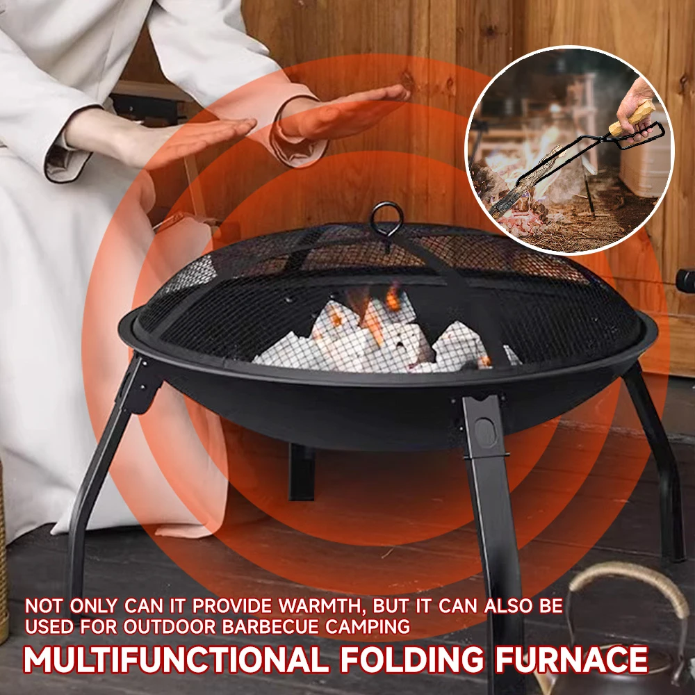 Multifunctional-Folding-Furnace-Stove-Bonfire-Charcoal-Barbecue-Steel ...