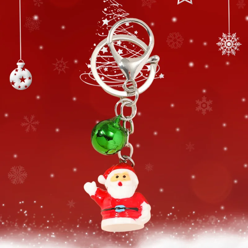 Merry-Christmas-Keychains-Cartoon-Santa-Claus-Snowman-Elk-Hat-Keychain ...