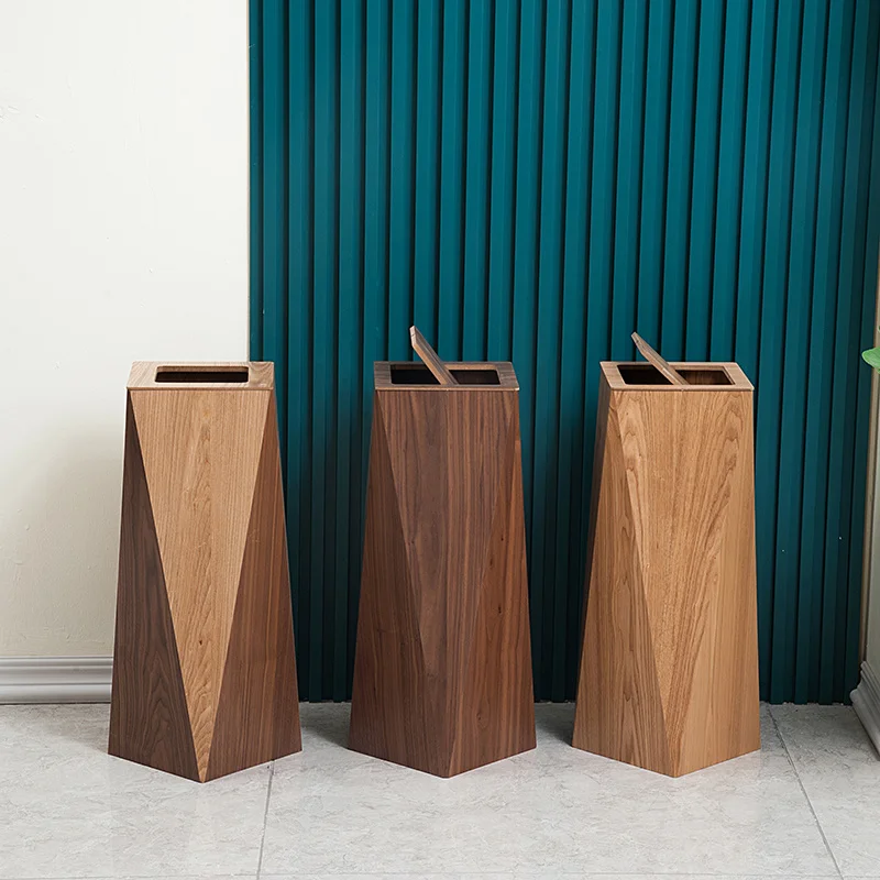 Wooden-Creative-Garbage-Bin-With-Cover-Nordic-Ins-Light-Luxury-Bathroom ...